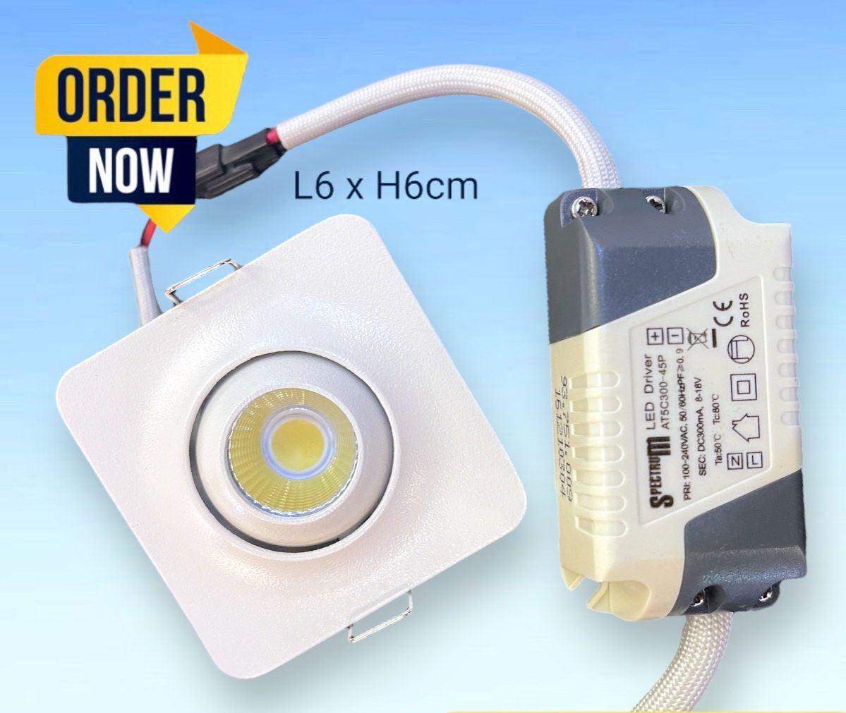 SPECTRUM TSD0301 MINI LED COB DOWNLIGHT PINLIGHT FIX NON-DIRECTIONAL ...