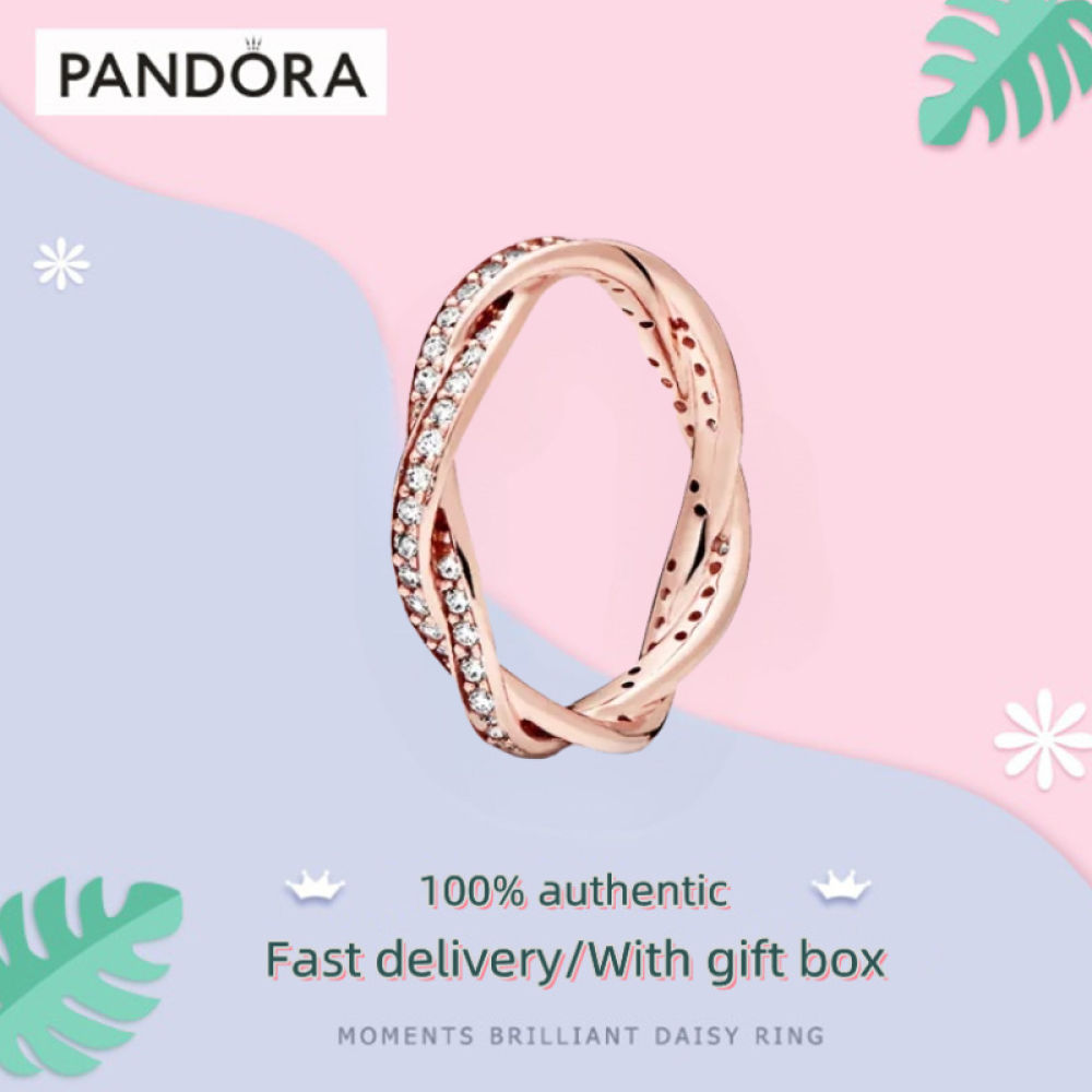 100 authentic Pandora ring แหวนแพนดอร่าสำหรับผู้หญิง วงล้อแห่งโชคชะตา ...