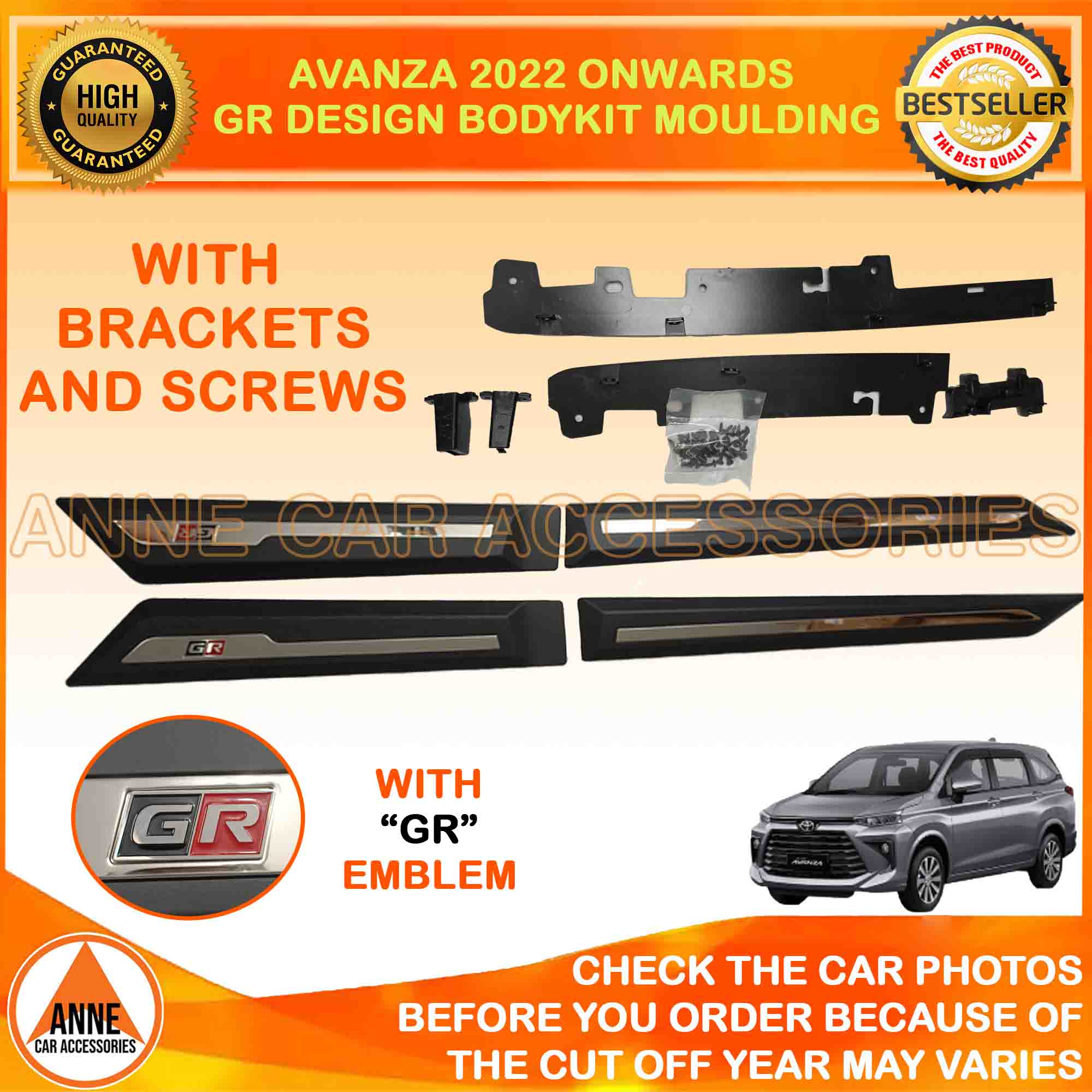 Bodykit Moulding for Toyota Avanza / Veloz 2022 - Onwards Model OEM ...