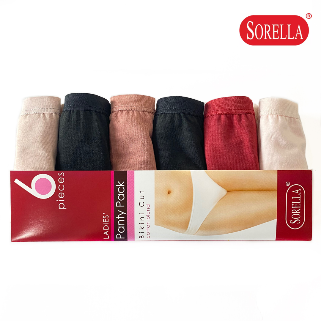 Sorella 6 In 1 Hipster Panty Pack Ah311 Fashion Womens Underwear Panty