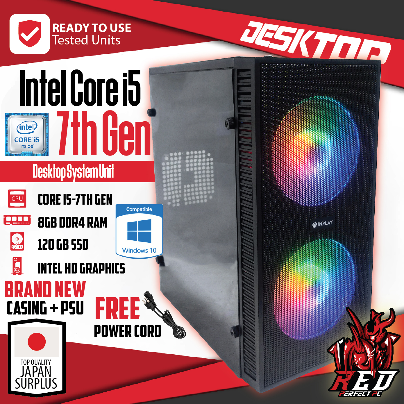 DESKTOP SYSTEM UNIT / USED / INTEL CORE i5-7TH GEN / 8GB DDR4 RAM ...