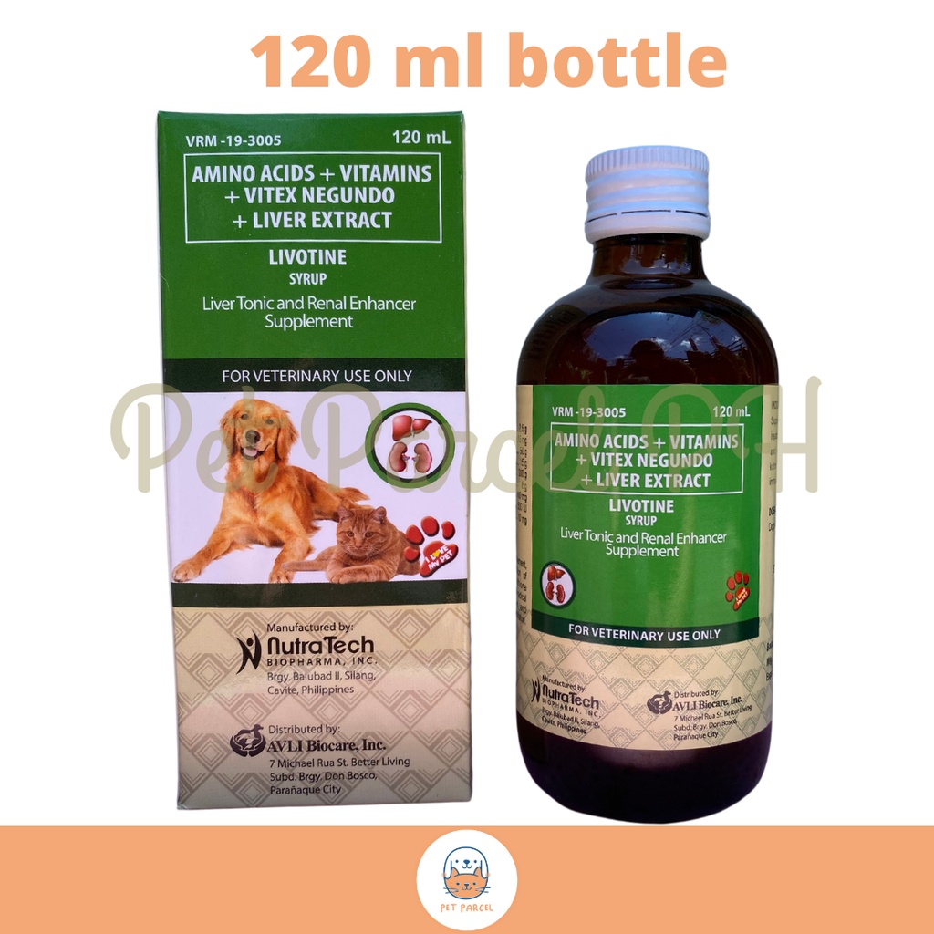 Livotine Syrup 60ml & 120ml (Liver Tonic and Renal Enhancer for Dogs ...