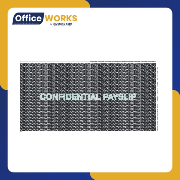 Confidential Payslip 3 2 3 X 9 1 2 Carbonless Paper 2ply 3 000sets Per