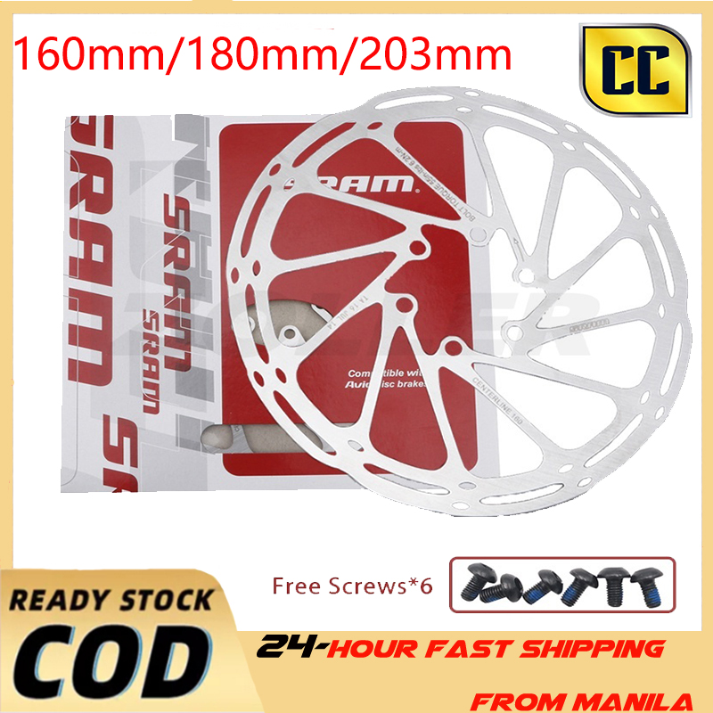 SRAM MTB Brake Disc Rotor 160mm 180mm 203mm Round CenterLine Bicycle ...