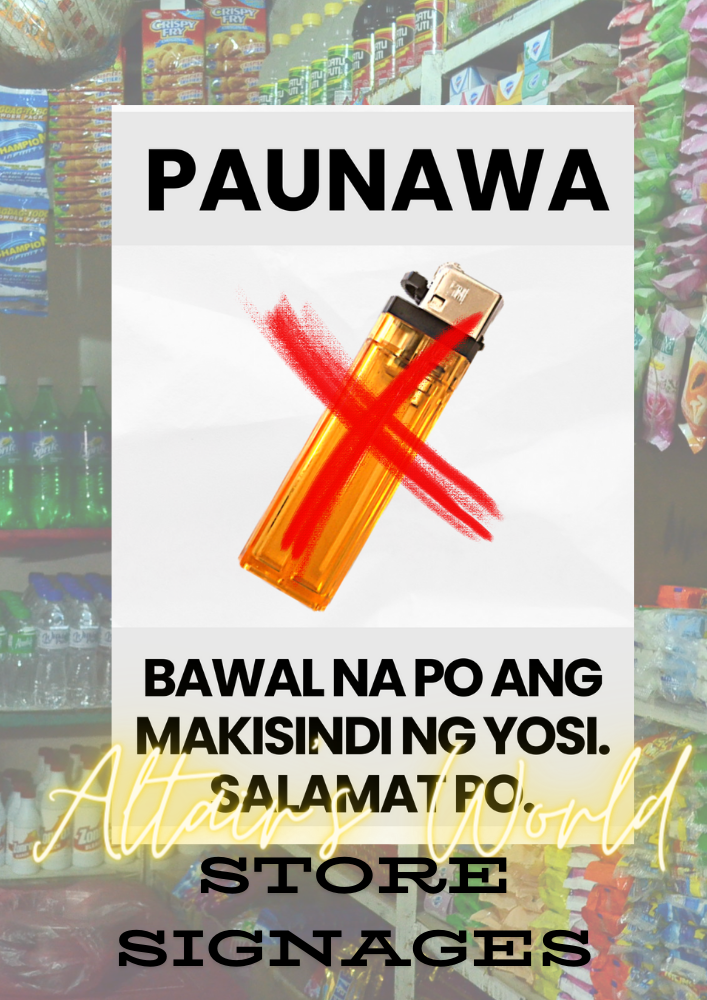 Signage for Business sari sari store signage no smoking sign no smoke ...