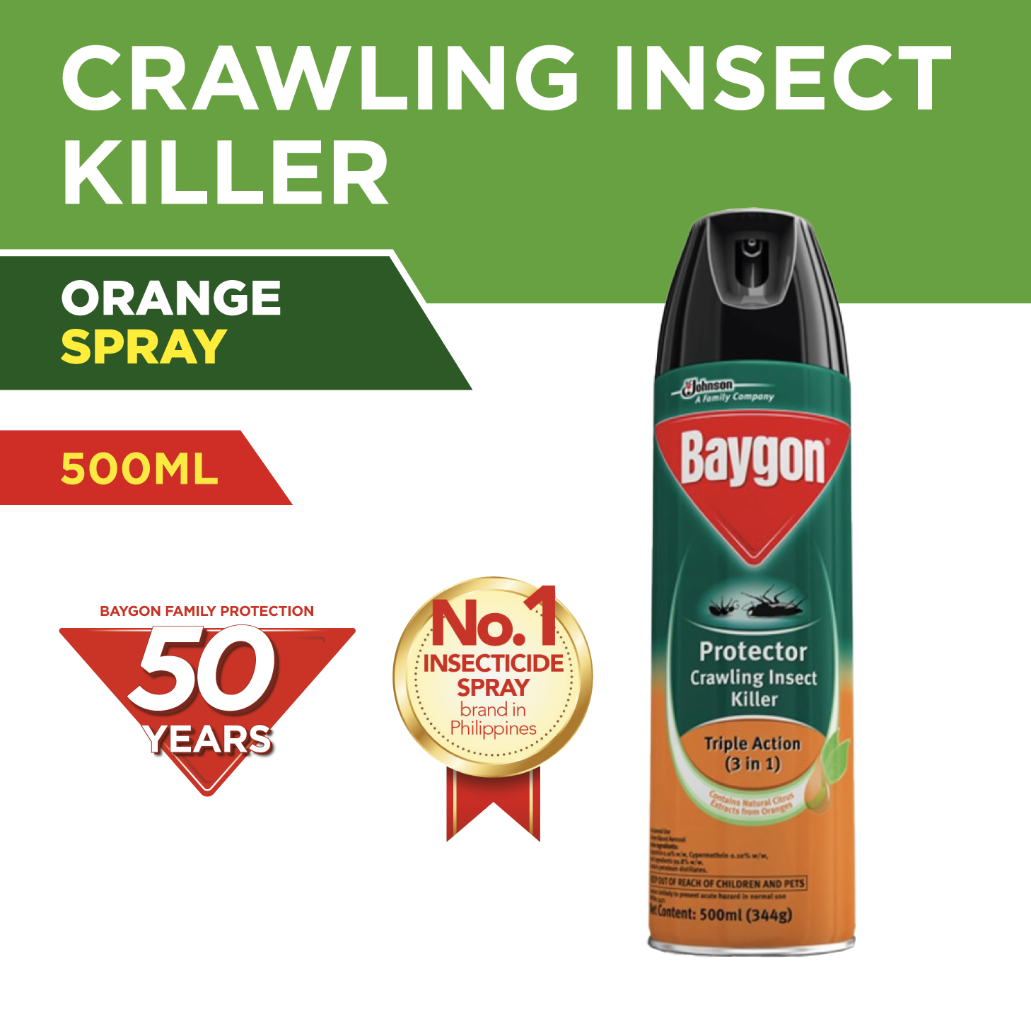Baygon Protector Crawling Insect Killer - 500ml | Lazada PH