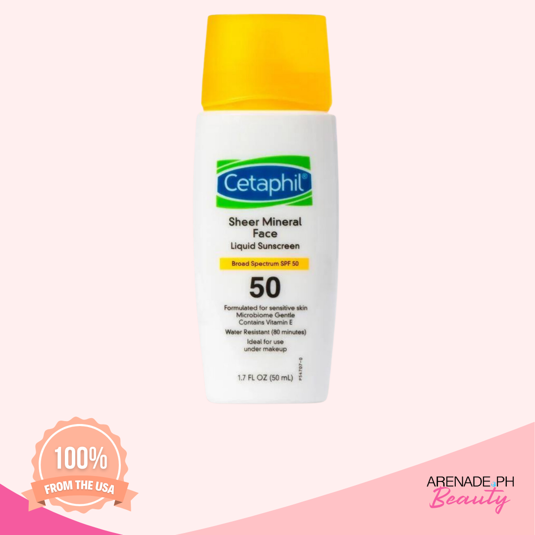 Cetaphil Sheer Mineral Face Liquid Sunscreen Broad Spectrum SPF 50 ...
