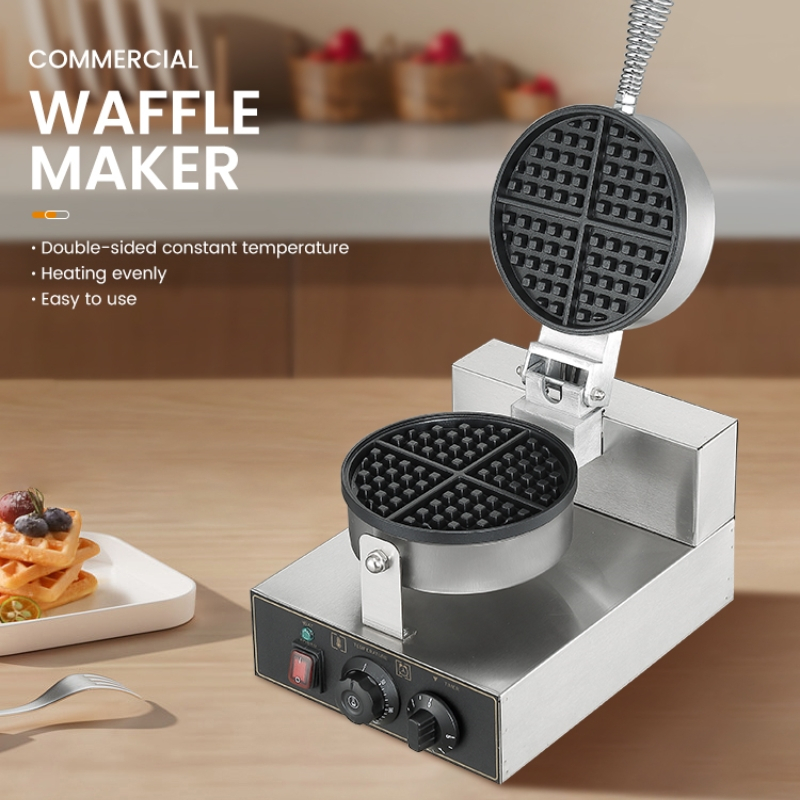 Single Head Electric Waffle Maker Temperature Adjustable Nonstick ...