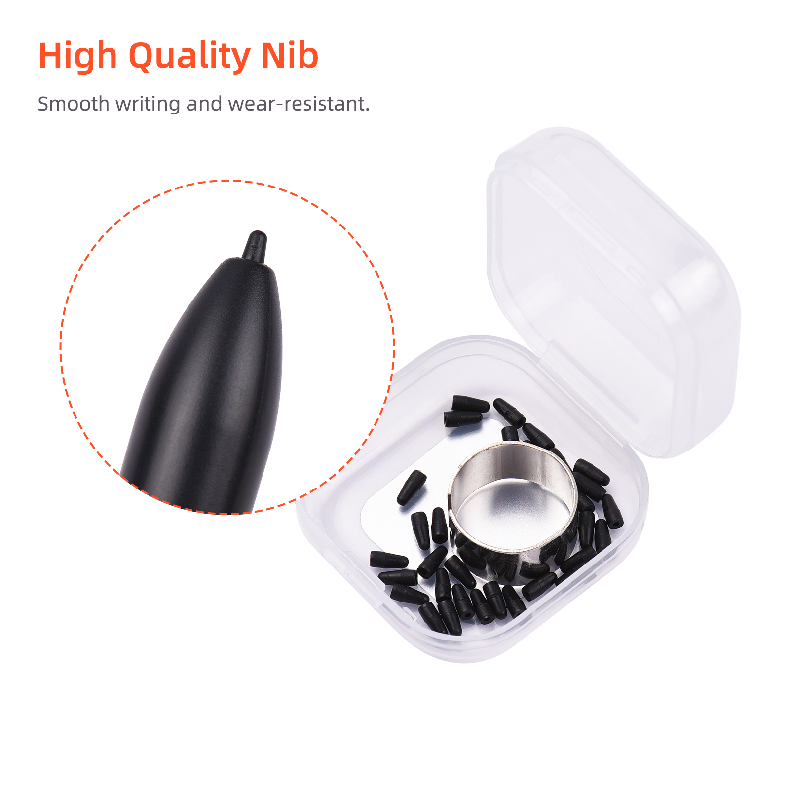 30pcs Replacement Nibs Pen Tips with Pen Clip Compatible with VINSA PEN ...