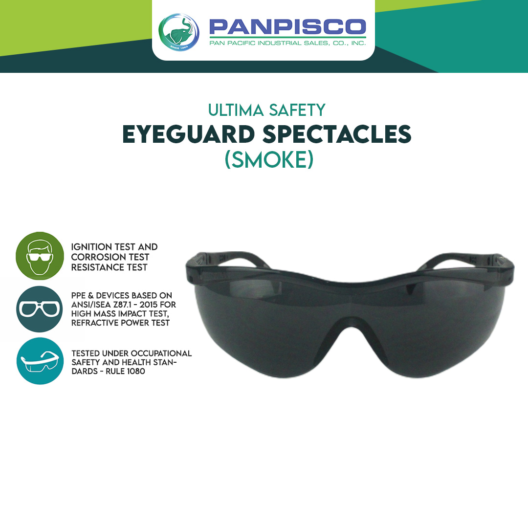 Panpisco Ultima Safety Eyeguard Spectacles (Clear/Smoke) | Lazada PH