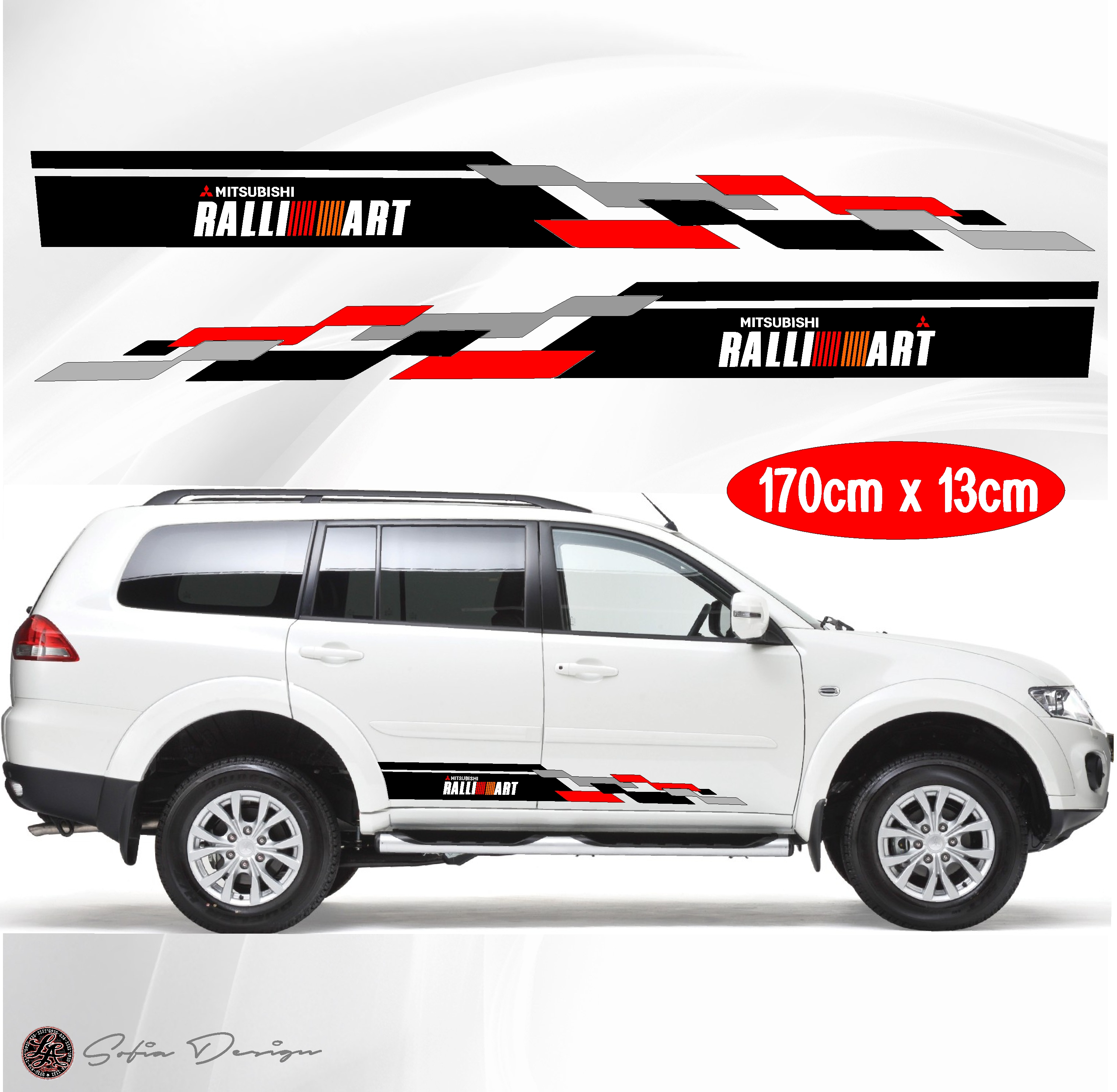 MITSUBISHI MONTERO RALLI ART BODY STICKER CUT OUT VINYL STICKER | Lazada PH