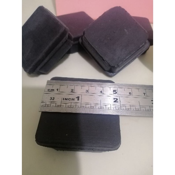 2x2 inches (50 mm) SQUARE INSERT Rubber Footings | Lazada PH