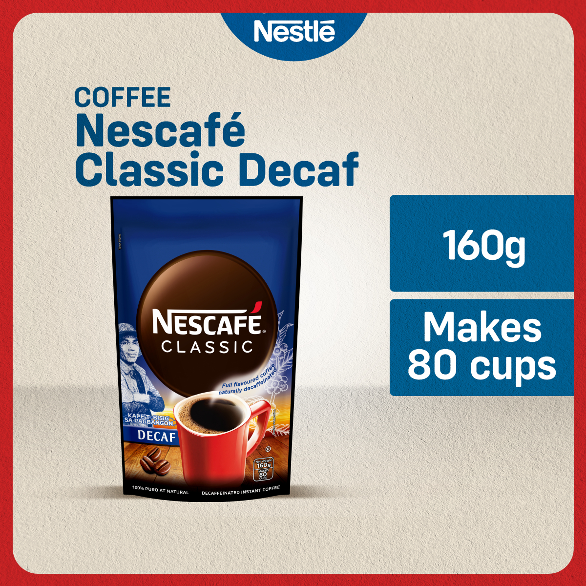 NESCAFÉ CLASSIC DECAF Instant Coffee 160g | Lazada PH