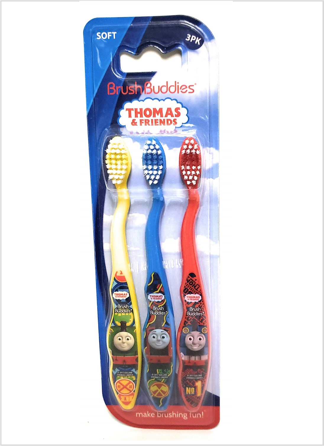 Thomas & Friends brush buddies 3in1 soft bristle toothbrush for kids ...