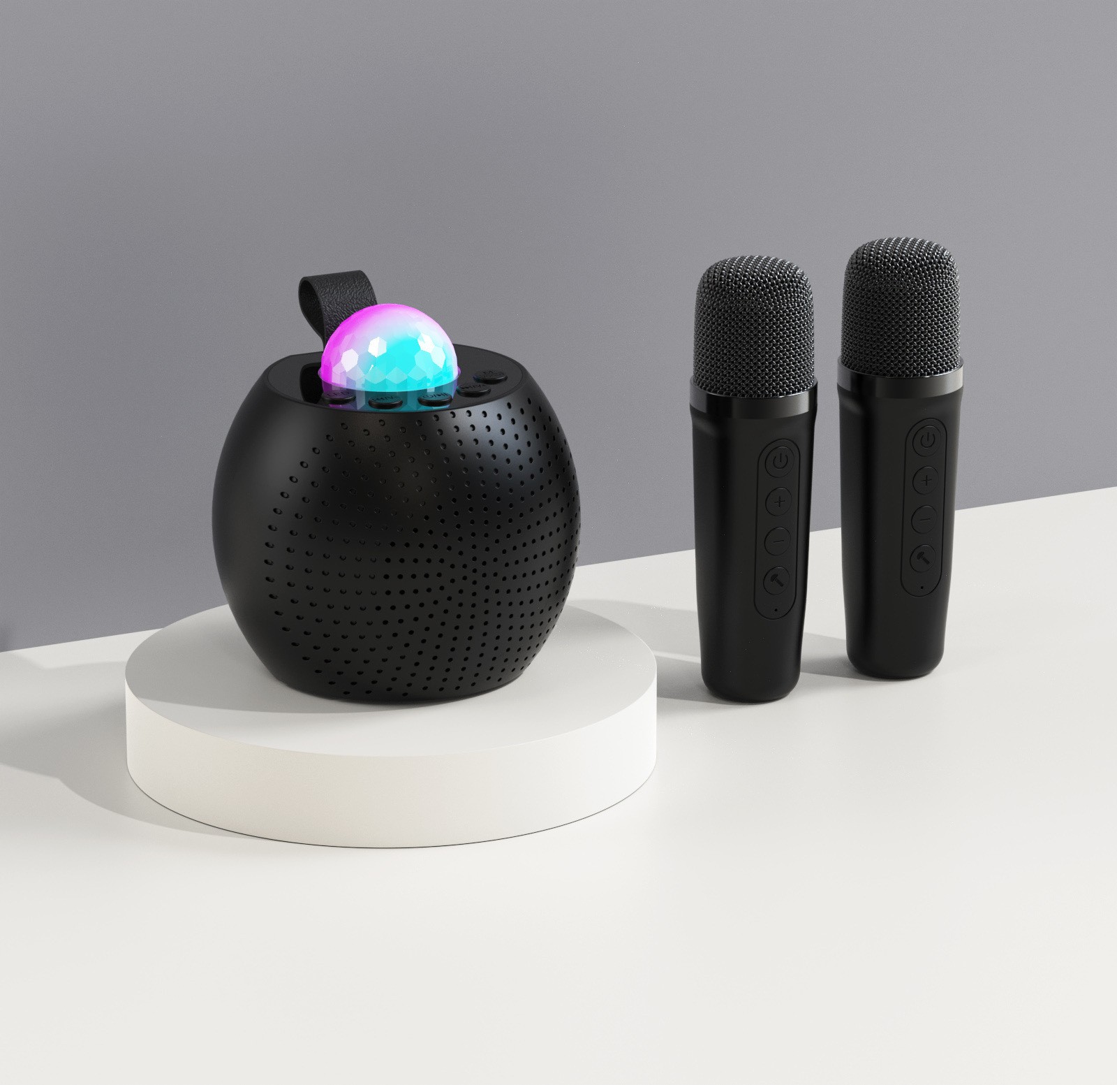 Portable Starry Sky Light Wireless Dual Microphone Bluetooth Speaker K ...