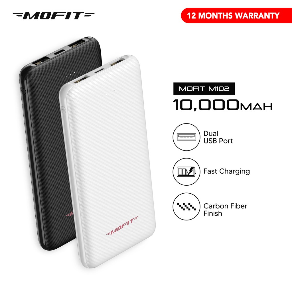 Buy 1 Take 1 Mofit 10000mAh Powerbank M102 Fast Charger with Dual USB ...
