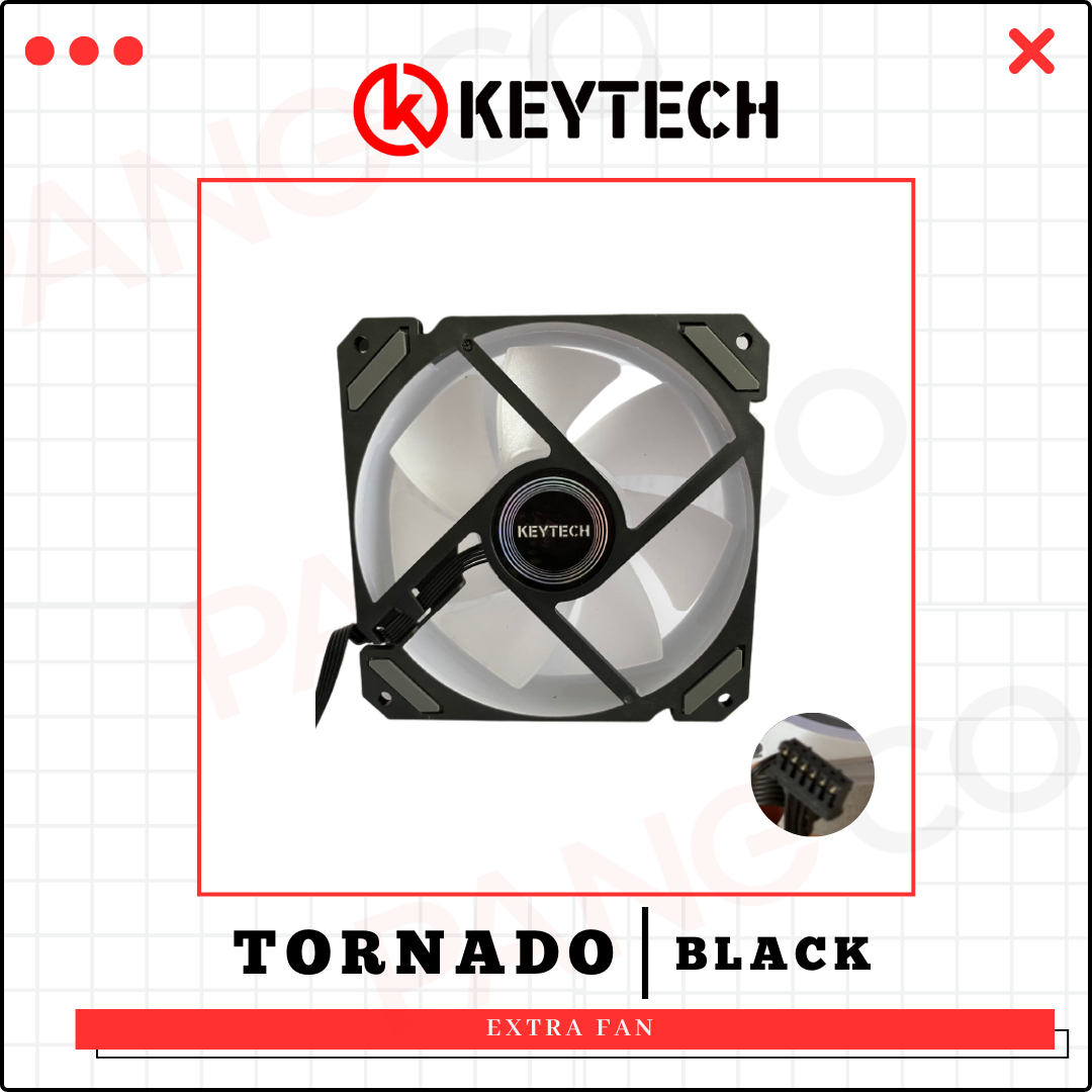 Keytech White Tornado 3in1 Fan with Control Hub and Remote-Control ARGB ...