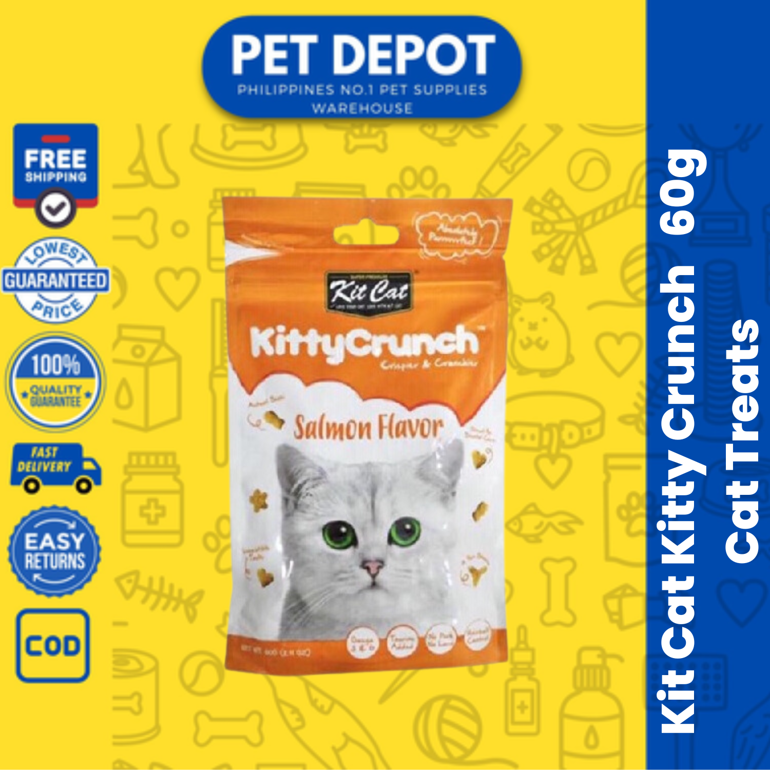 Kit Cat Kitty Crunch Salmon Flavor (60g) Set of 2 | Lazada PH