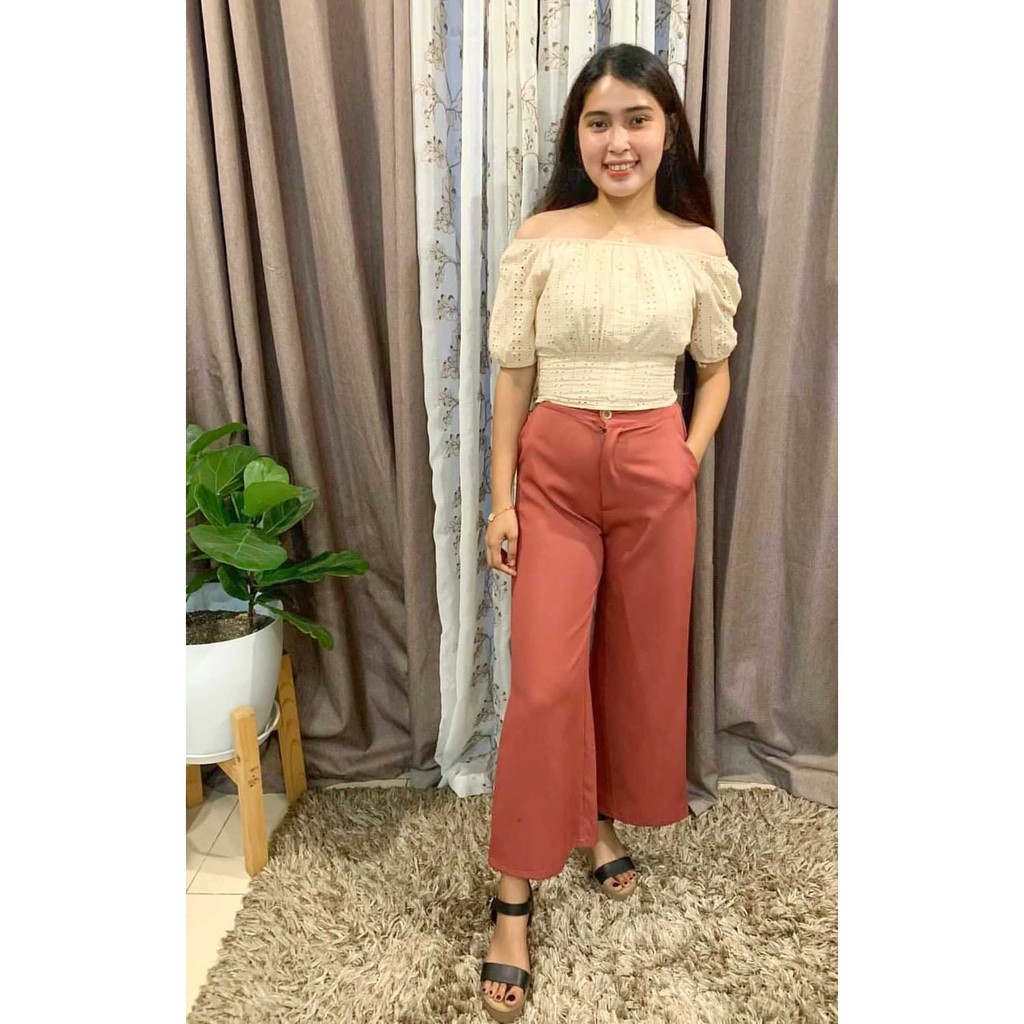 BUTTERNUT Bangkok Z inspired Wide Crop Pants (NEW) | Lazada PH
