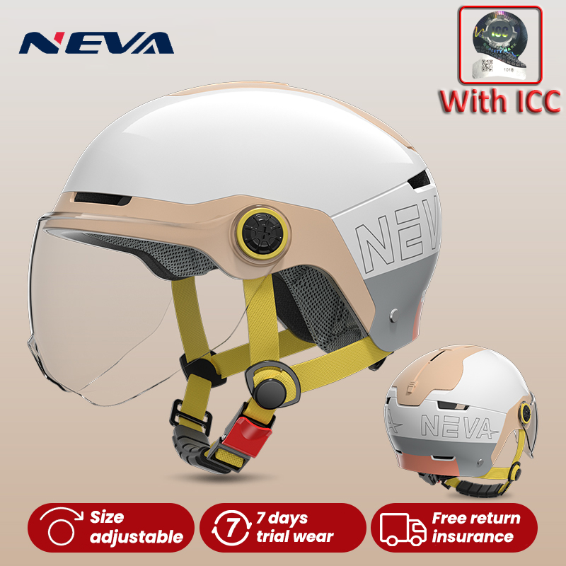Anak HF-12 Half Face Nutshell Helmet Adjustable Size for Motorcycle ...