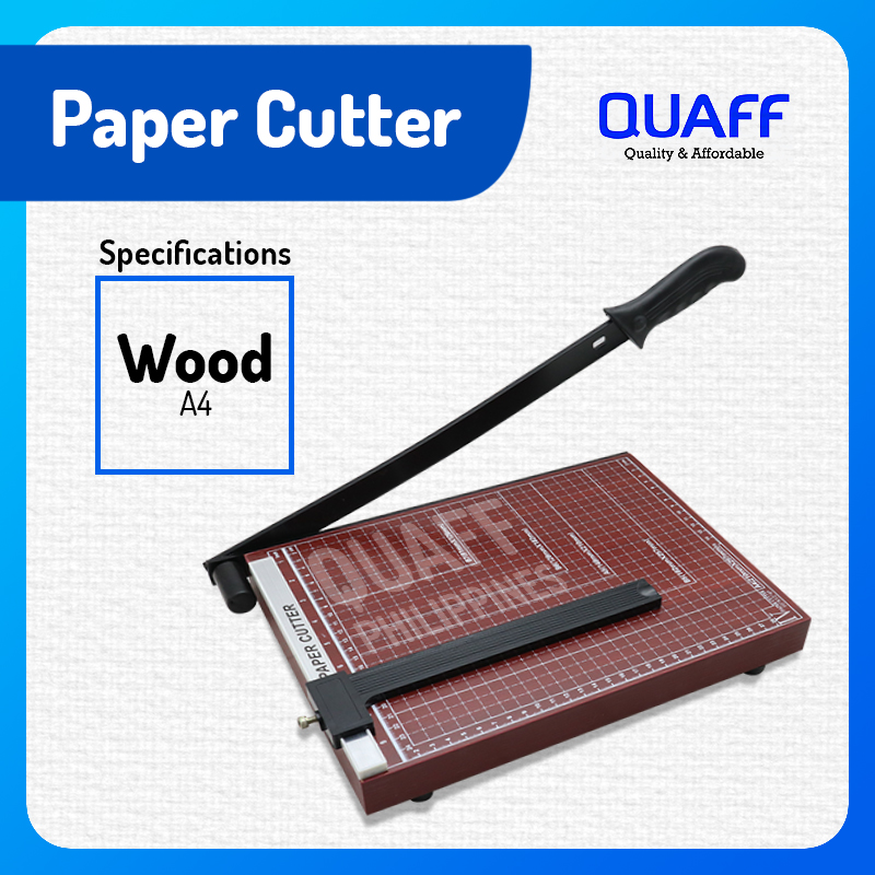 QUAFF Paper Cutter A4 (10x12 ) Wood // Metal Base | Lazada PH