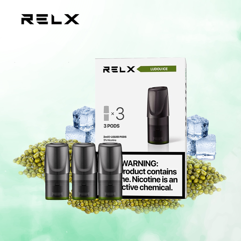 RELX Luodo Ice/ Mung Bean Flavor 3pcs PODS 3% | Lazada PH