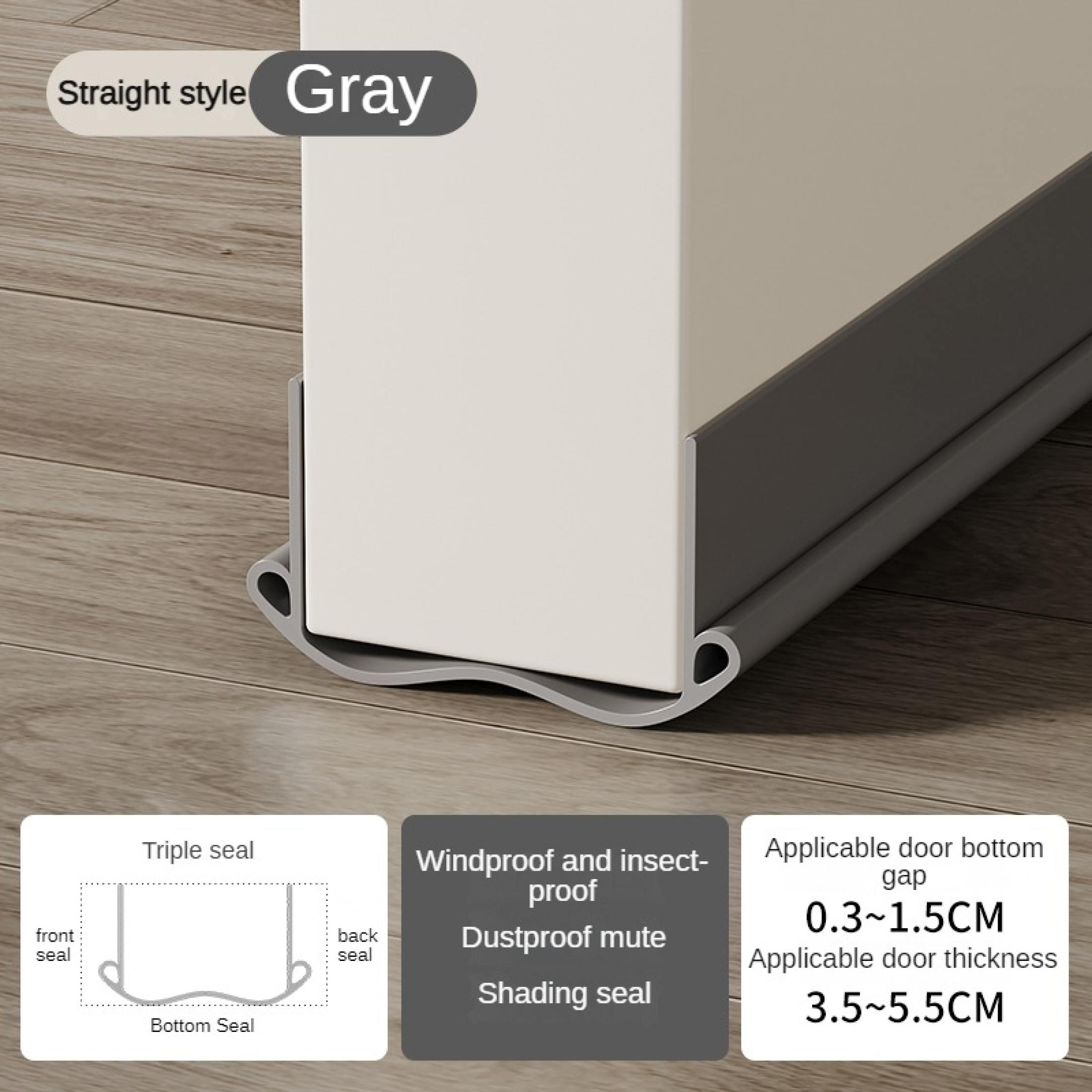 Door bottom sealing gap insert windproof sound insulation door seam ...