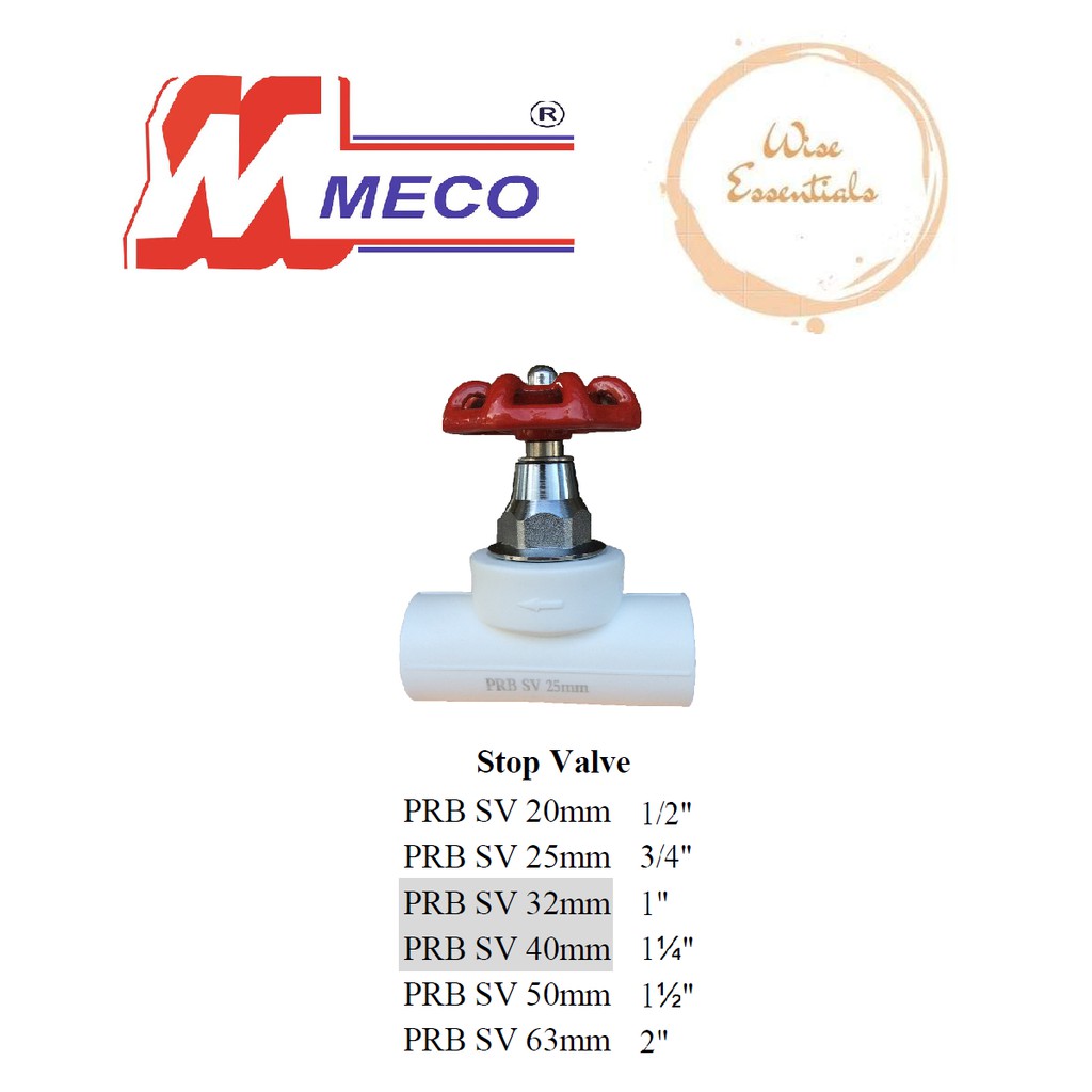 free shipping MECO PPR Gate Valve 12 to 1 | Lazada PH