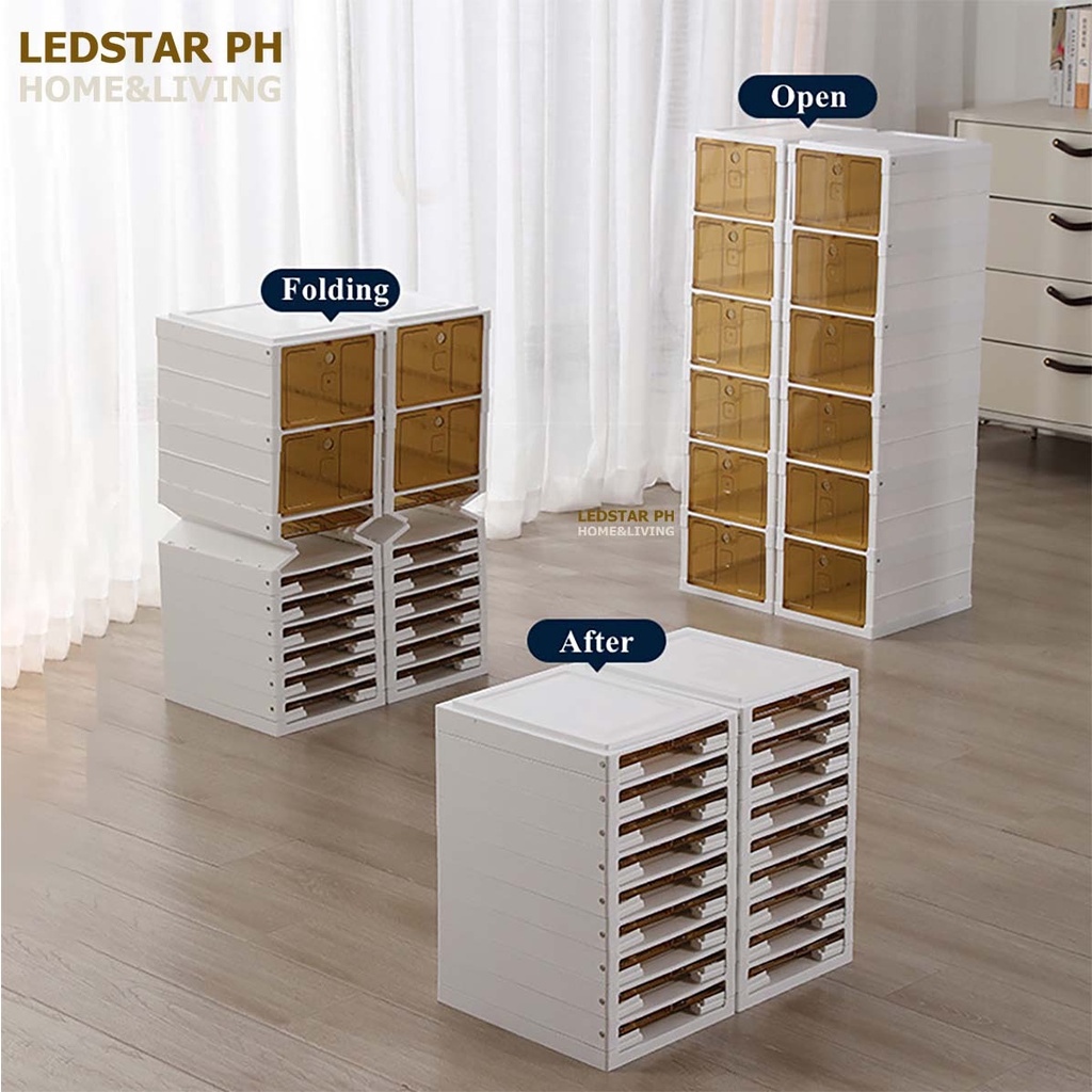 (Free installation) Extra Large Shoe Box Flip-open AJ Shoe Rack ...