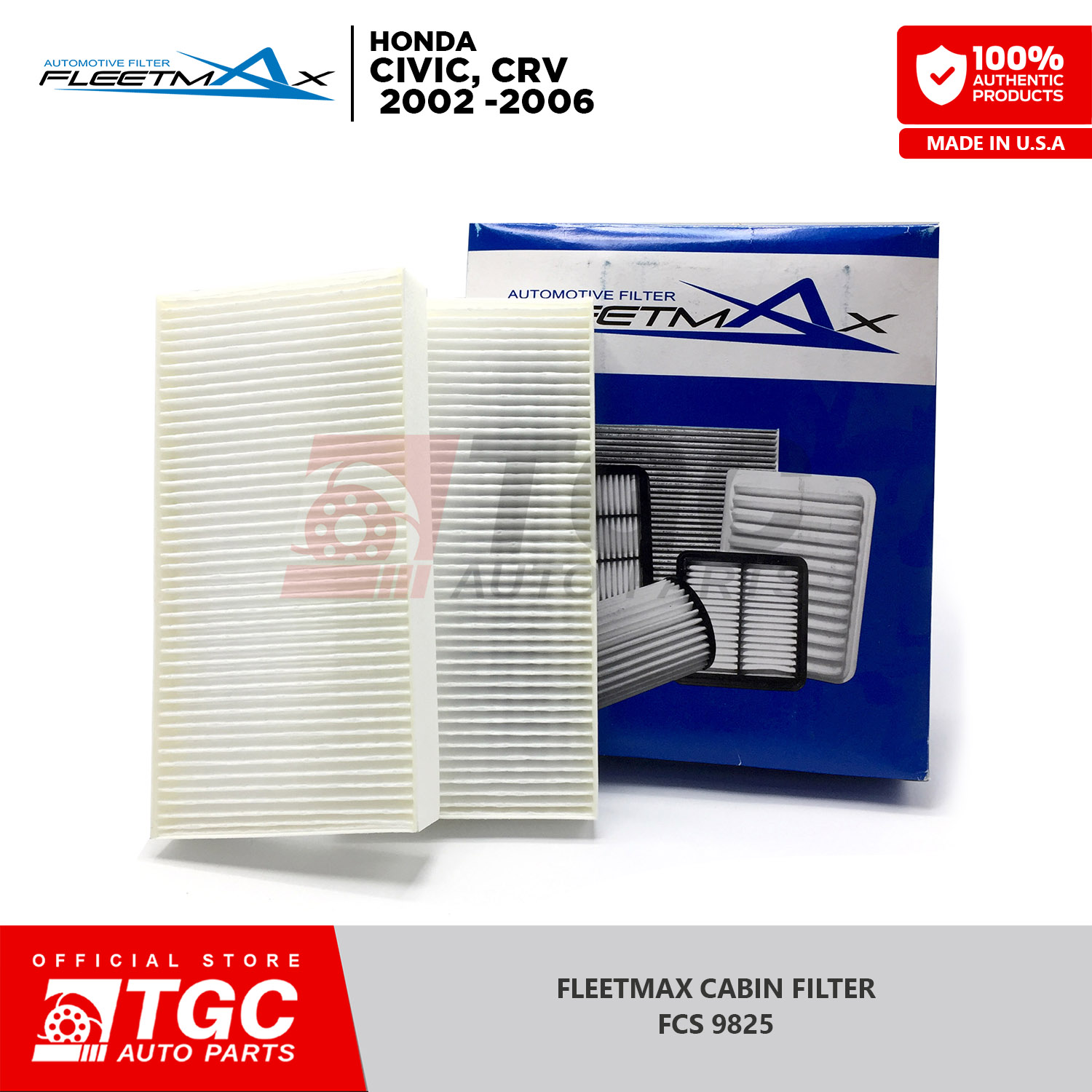 Fleetmax Cabin Filter / Aircon Filter HONDA CIVIC, CRV 2002-2006 FCS ...