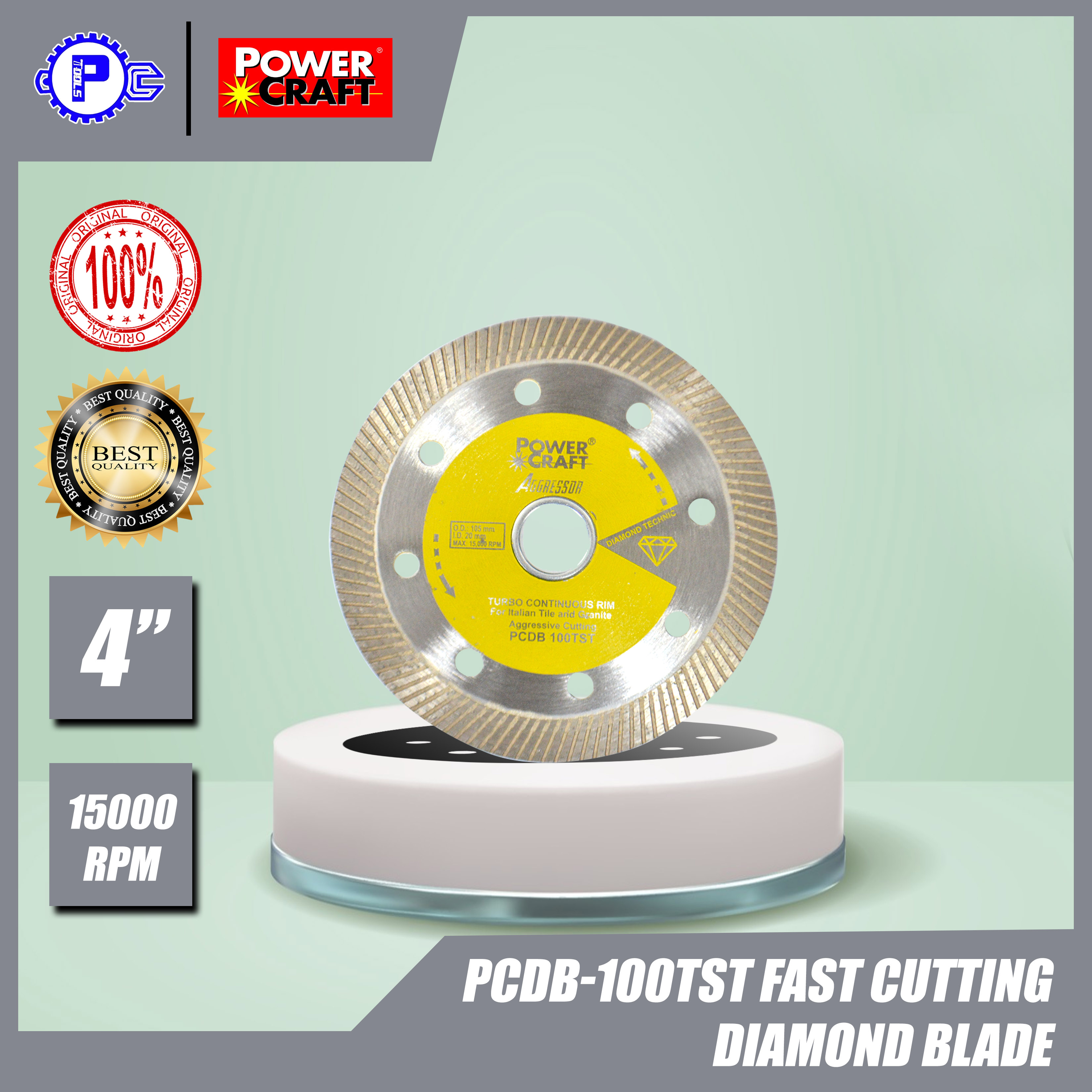 Powercraft Fast Cutting Diamond Blade 4" (PCDB-100TST) | Lazada PH
