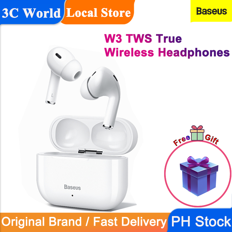 【PH STOCK】Baseus W3 TWS True Wireless Headphones Bluetooth Earphones ...