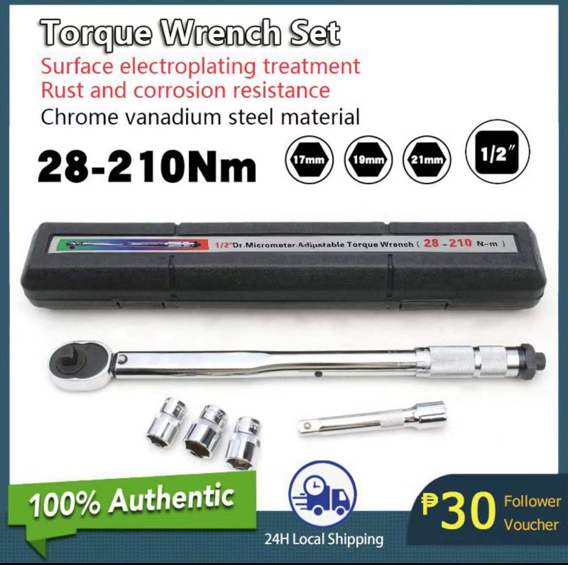 FLYMAN USA 1/2"DR. TORQUE WRENCH 28-210 N.m | Lazada PH