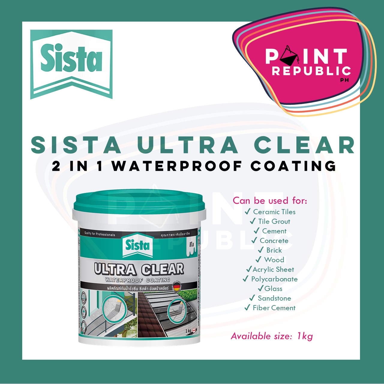 SISTA ULTRA CLEAR Waterproof Coating | Lazada PH
