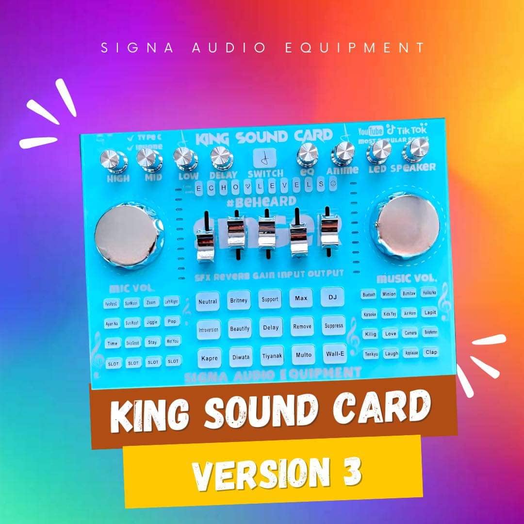 KING SOUND CARD V3.0 4COLORS AVAILABLE BLUE/RED/YELLOW/BLACK | Lazada PH