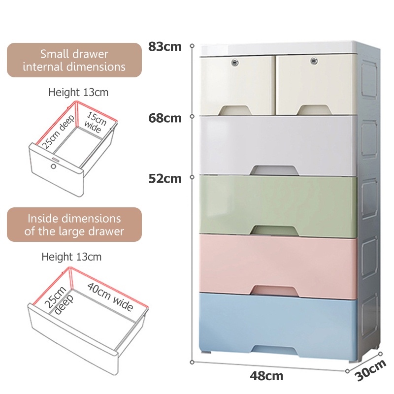 ⊕ Cabinet drawer organizer room storage megabox basket dora toy box ...