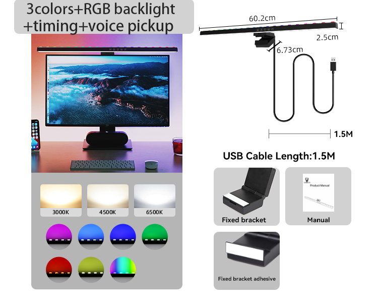 【Local Stock】LANGYUE light bar for monitor Touch Dimming screen bar ...