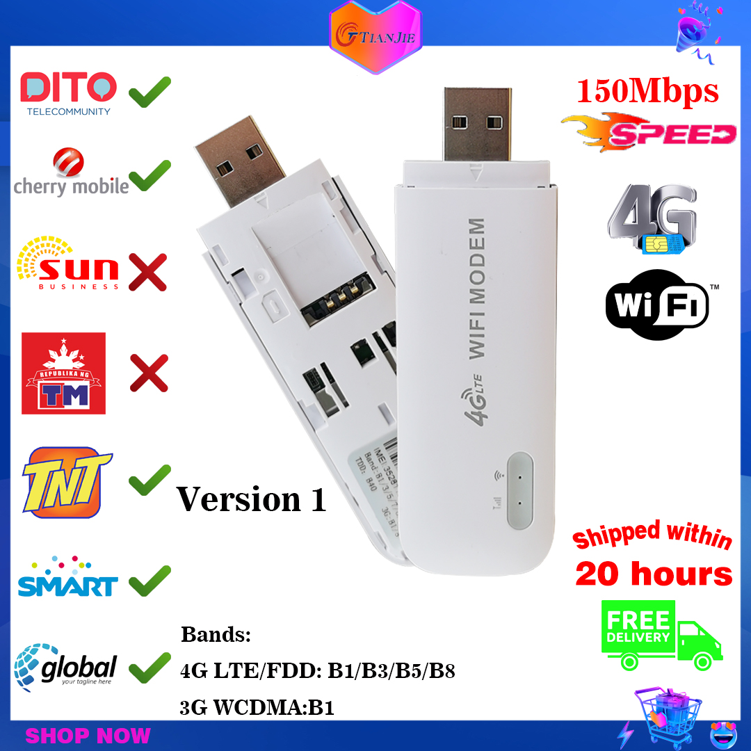 4G Wifi Modem USB Dongle Mobile 150 Mbps Network Cat4 Broadband ...