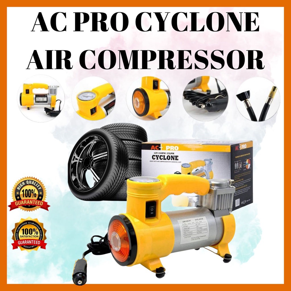 Original 12v Ac Pro Cyclone Portable Compressor Tire Compressor Air ...