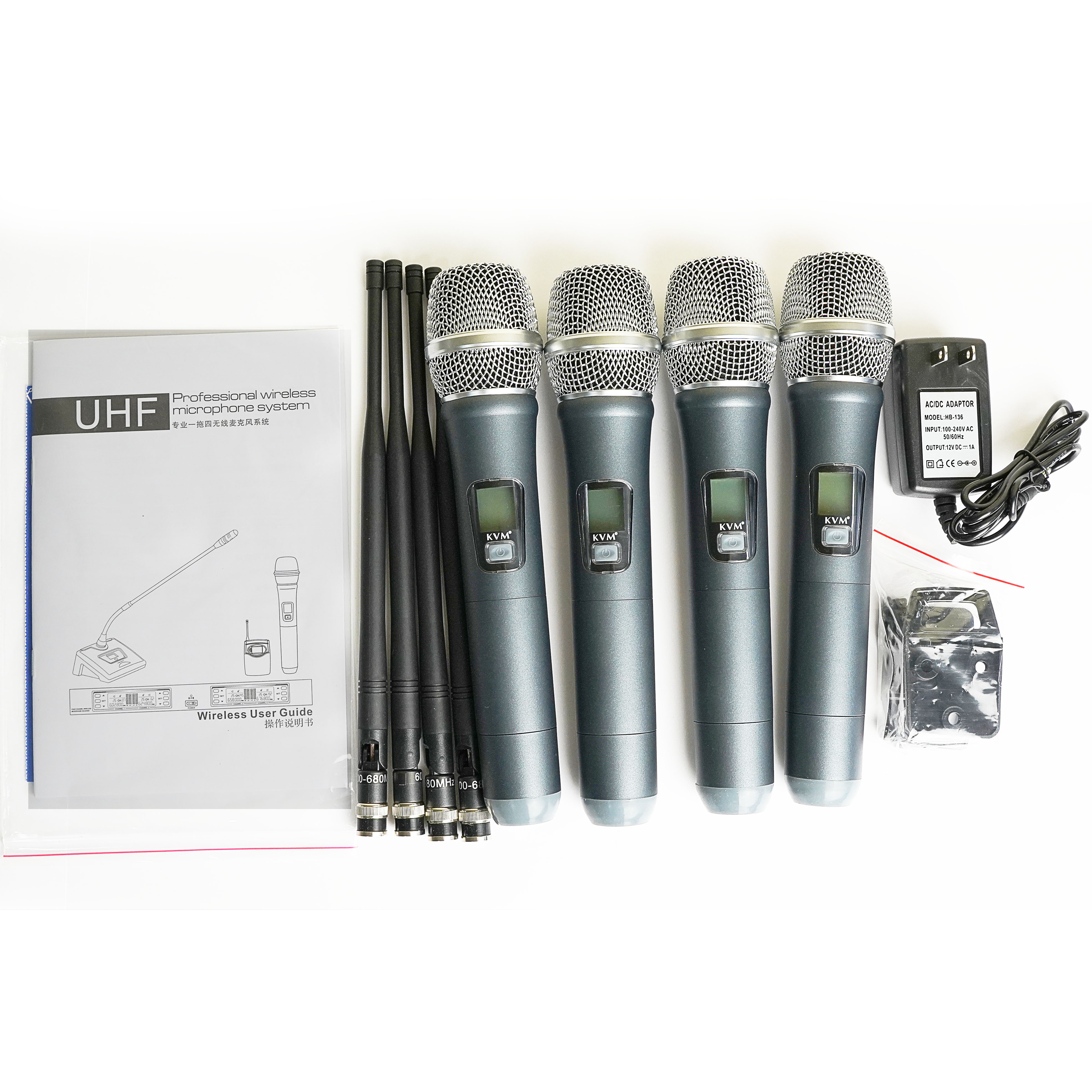 Professional 4 channel wireless microphone system | Lazada PH