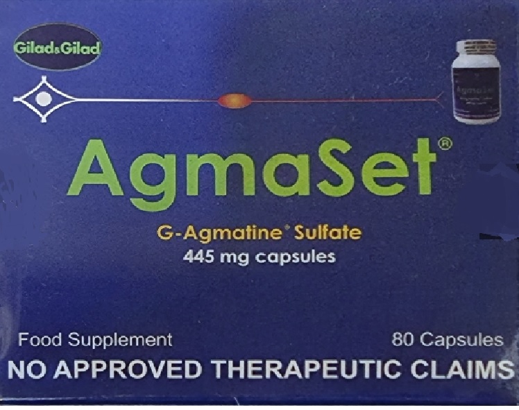 Agmaset (G-Agmatine Sulfate) 445mg 80 Capsules 1 box | Lazada PH