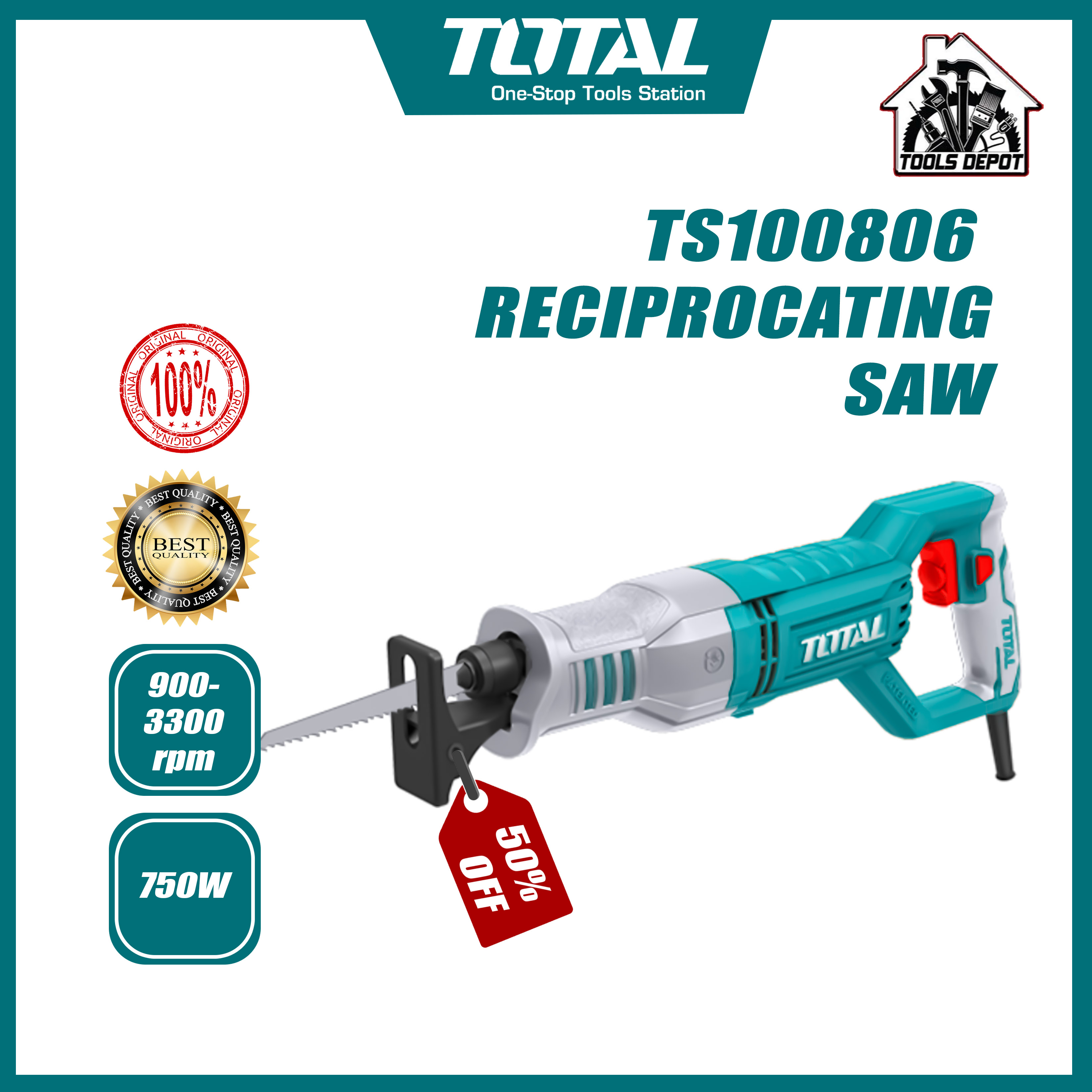 TOTAL RECIPROCATING SAW 750W | Lazada PH