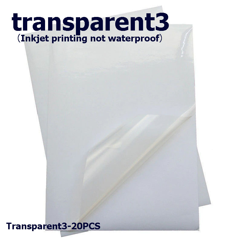 Vinyl Sticker Waterproof A4 Matte / Glossy / Transparent 20Sheets/pack ...