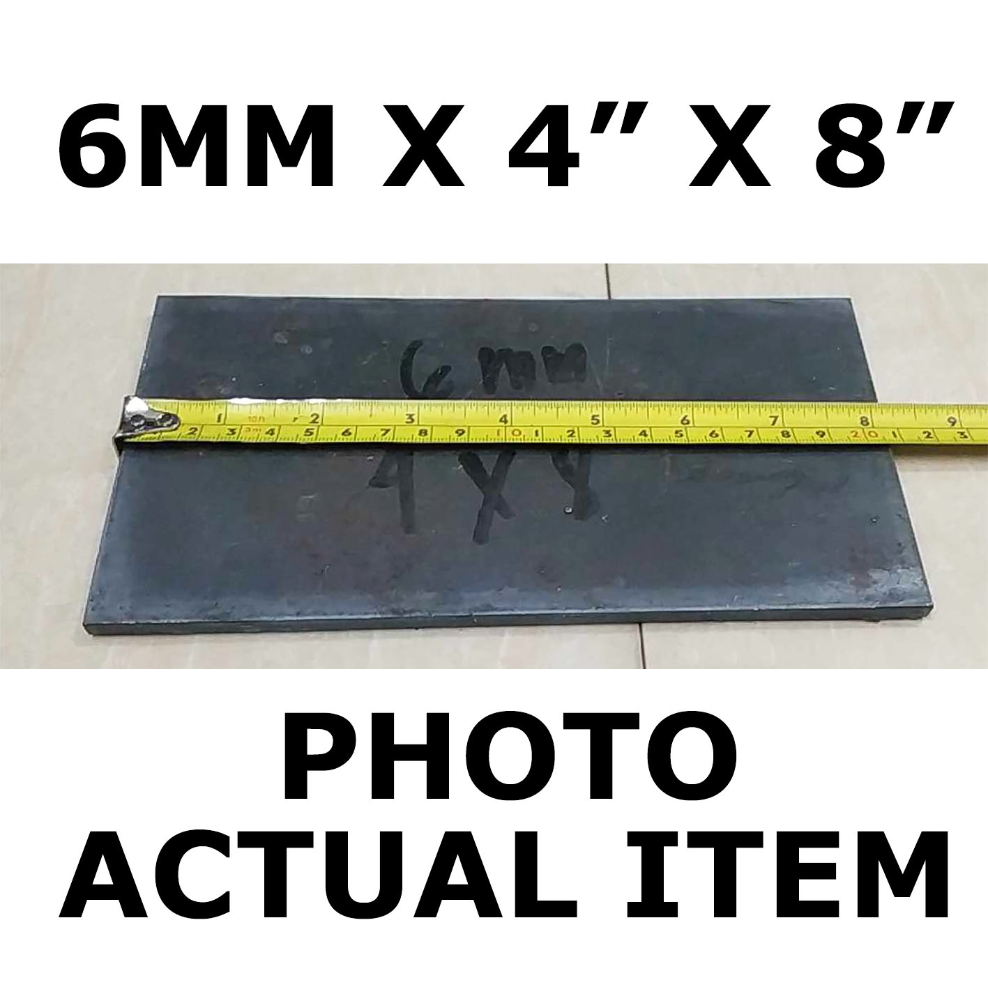 MS BASE PLATE 6MM X 4" X 8" MILD STEEL ...