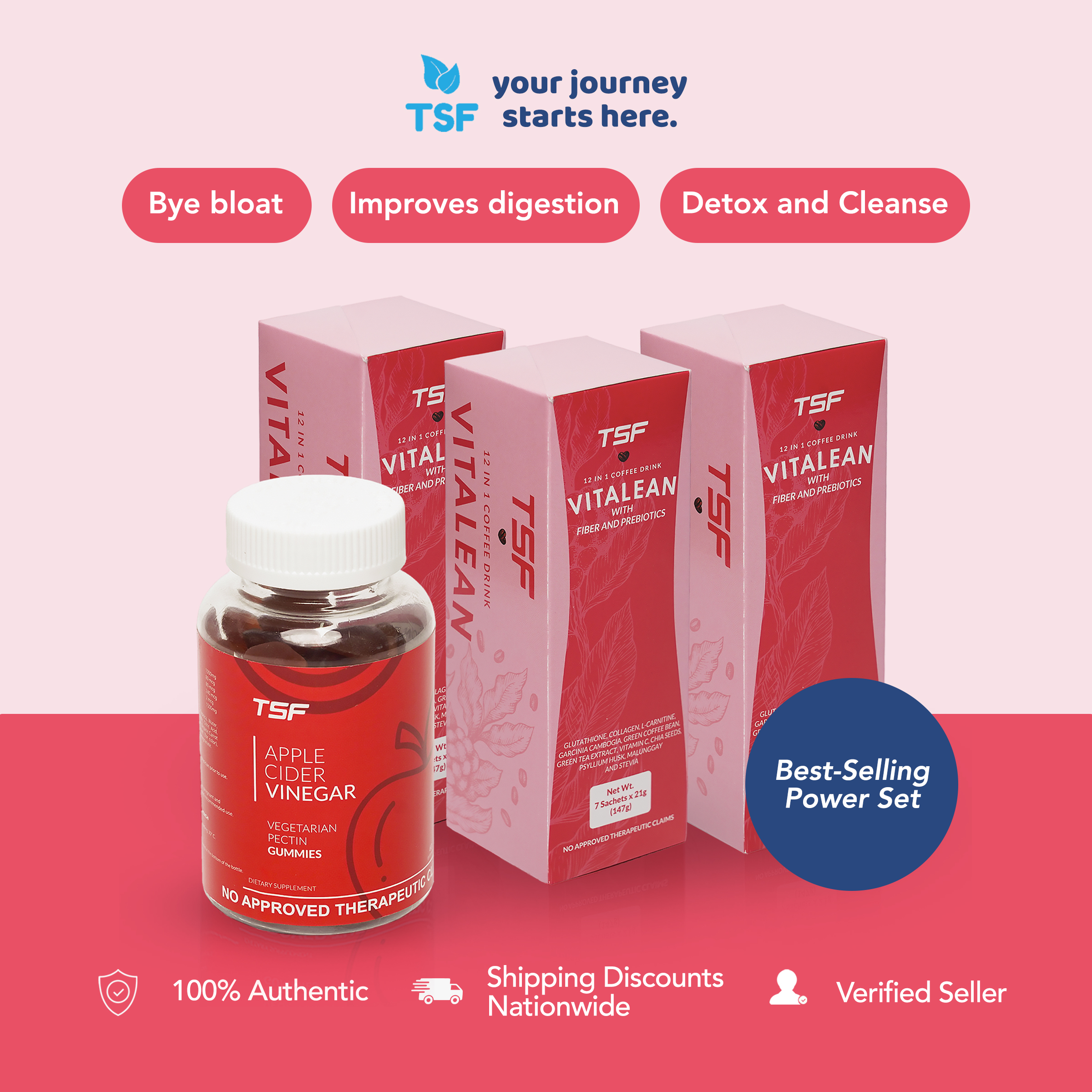 TSF BESTSELLING POWER SET 20/30-Day Wellness Weight Management Gut ...