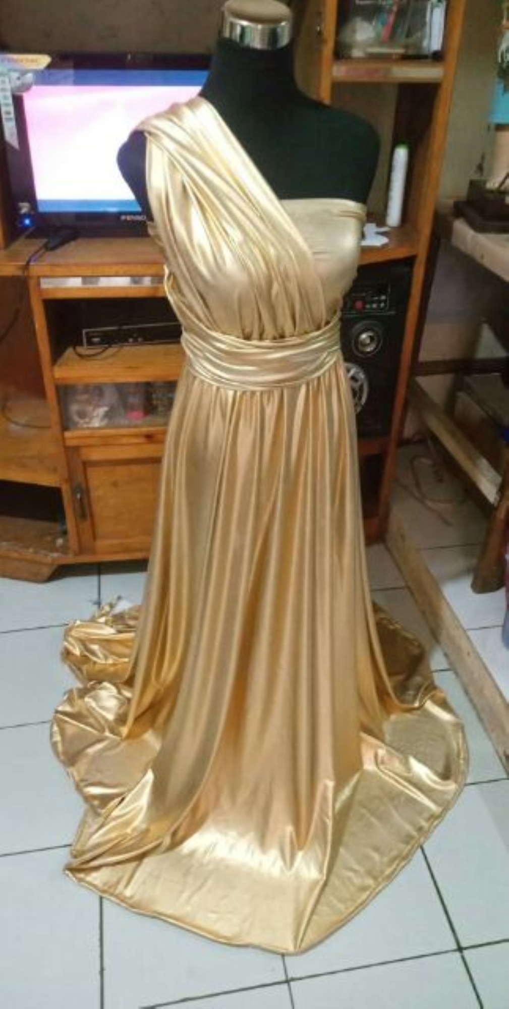 Metallic Gold Infinity Dress | Lazada PH