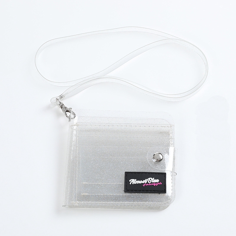 Transparent Women Purse PVC Clear Short Purse Mini Money Wallet Card ...