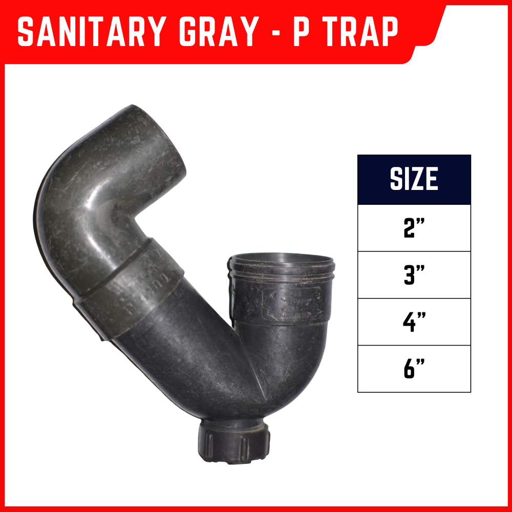 Sanitary PVC Fittings Gray P Trap (Sizes: 2",3",4") Sold per pc | Lazada PH