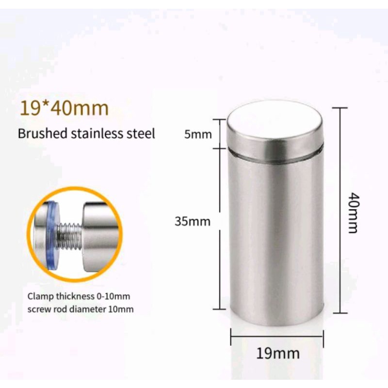 10Pcs Advertising Bolts Acrylic Advertising Signage Bolts 19mm | Lazada PH