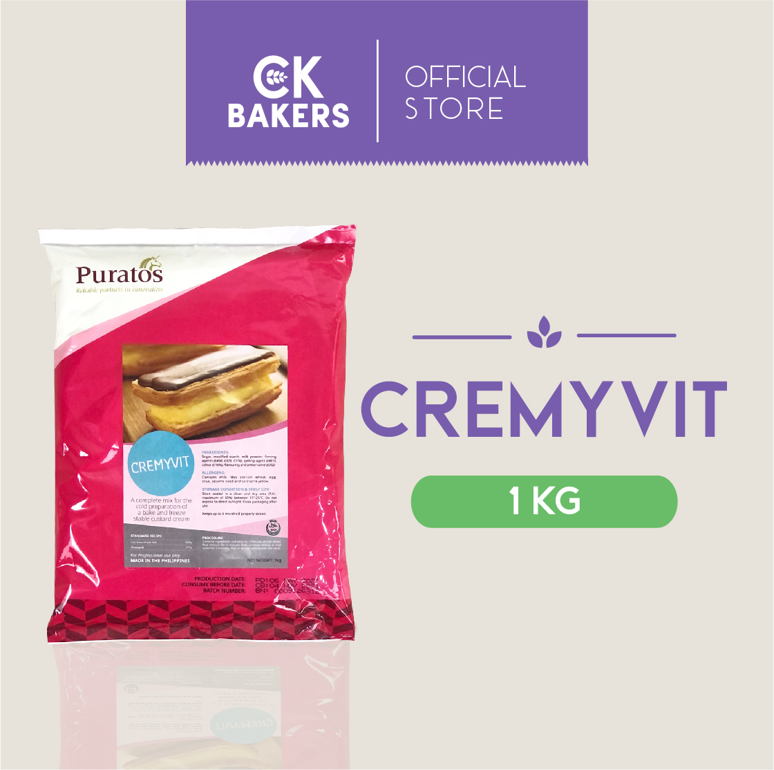 Puratos Cremyvit Custard powder 1kg | Lazada PH